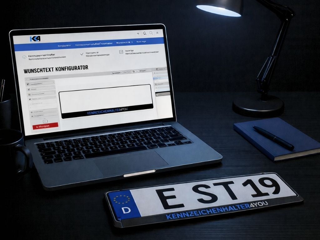 Kennzeichenhalter bedrucken mit eigenem Logo & Text – Kennzeichenhalter4You